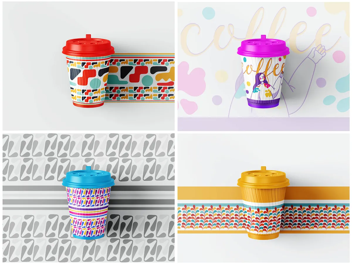 Coffee Cup Pattern designs, themes, templates and downloadable graphic ...