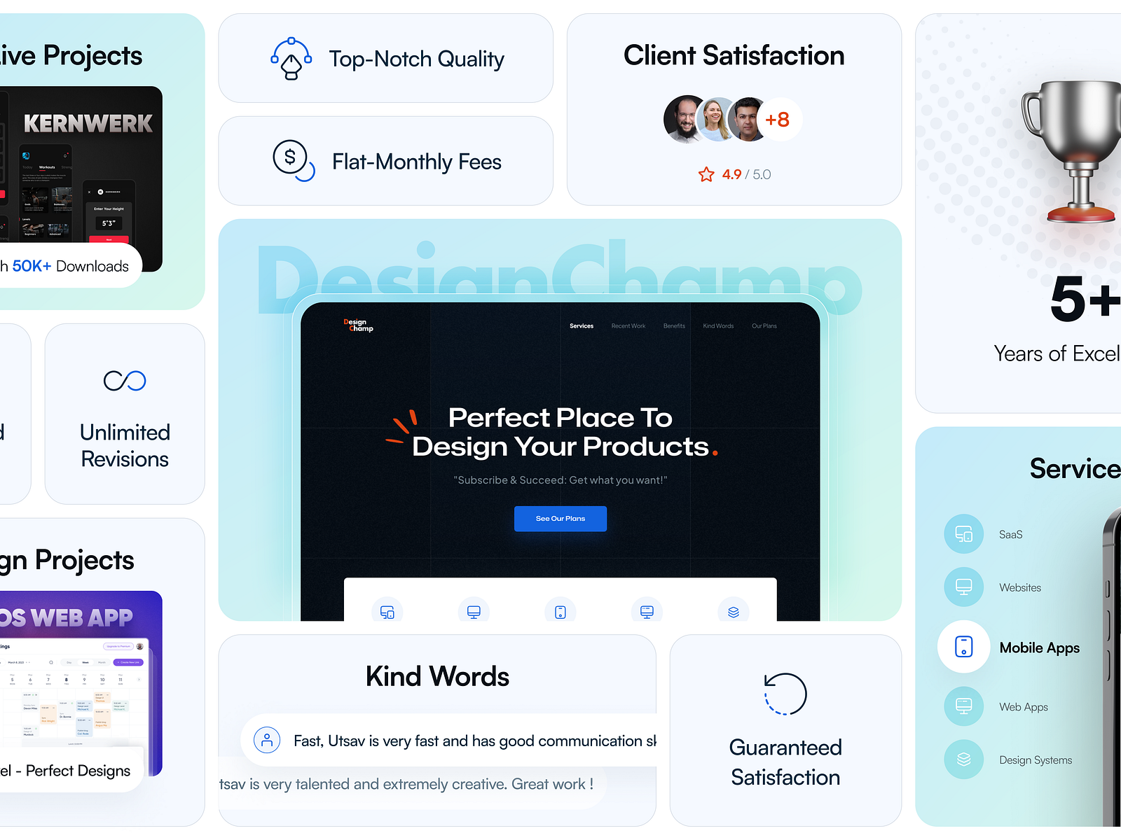 DesignChamp Bento UI Grid by Utsav Khokhanasiya on Dribbble