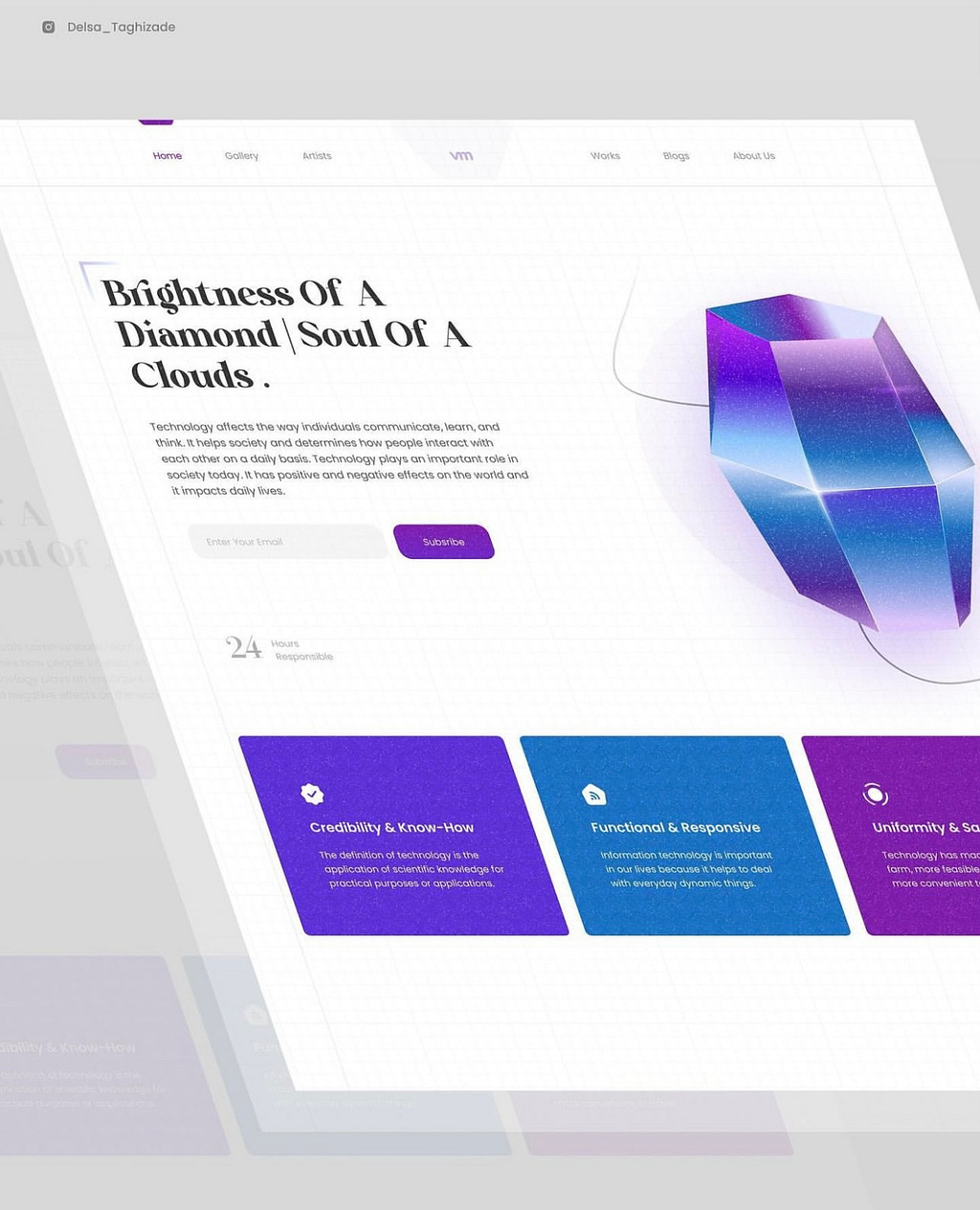 Digital Art & 3D Design Agency / Ui Design 💎💜 by Delsa Taghizade on ...