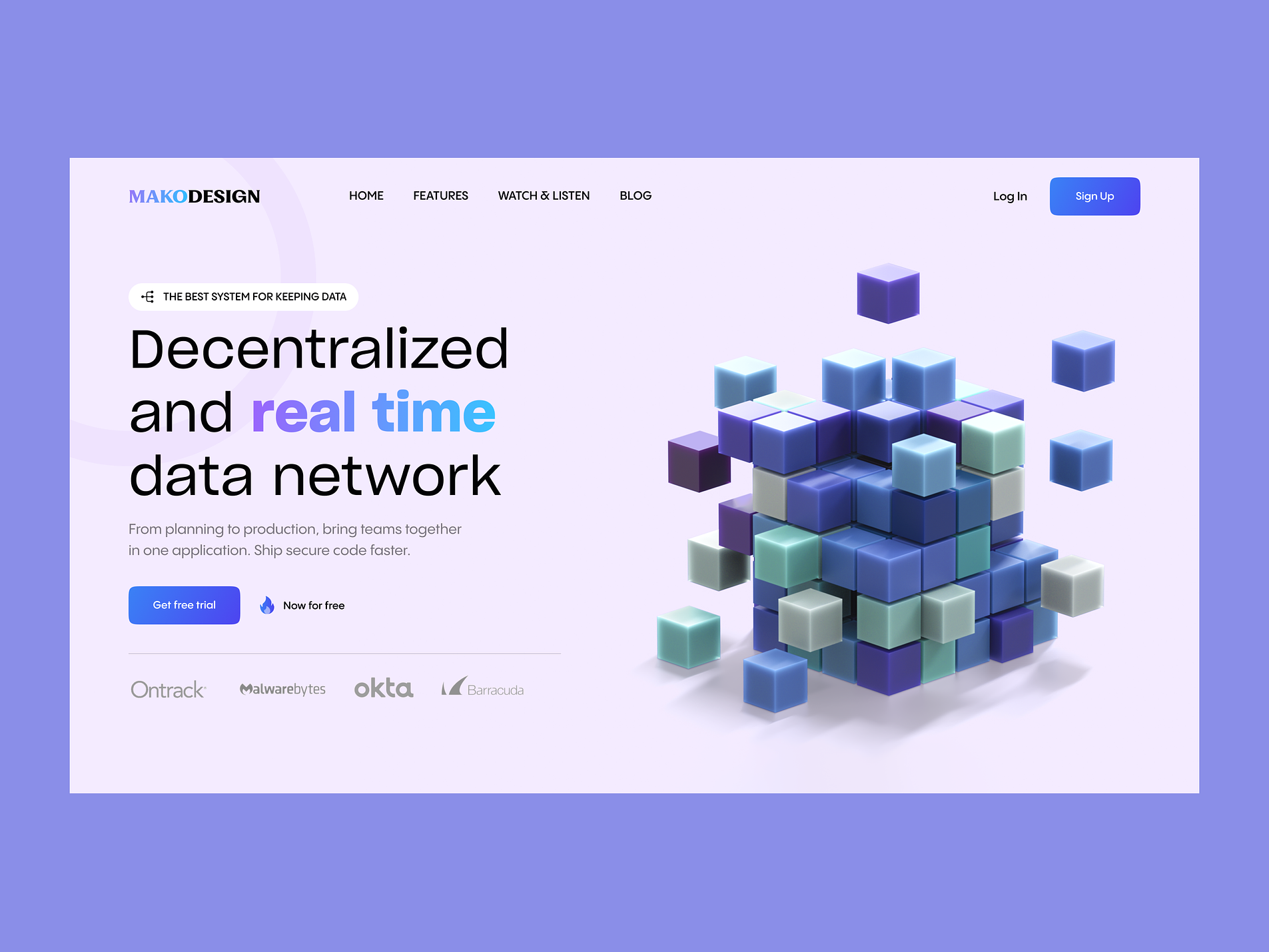 3D Cube Network for UX/UI Design by Mako Tsereteli on Dribbble