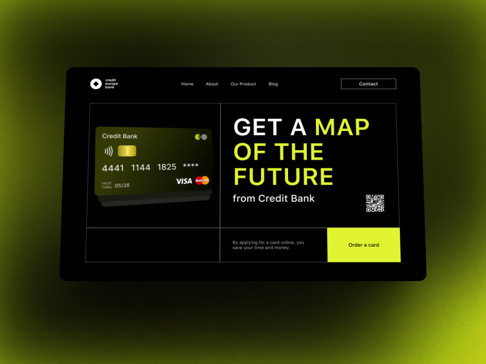 Presentation page for bank cards by Yuliia on Dribbble