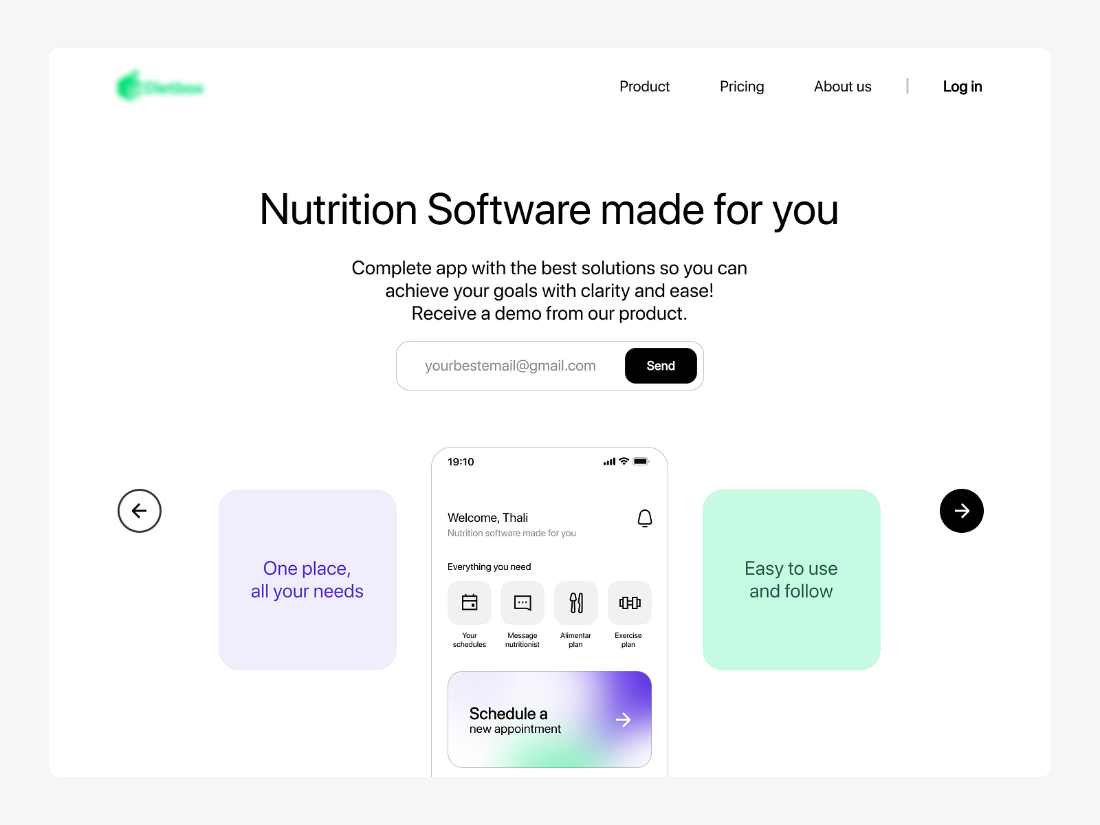 Nutrition Software by Thalita Torres on Dribbble