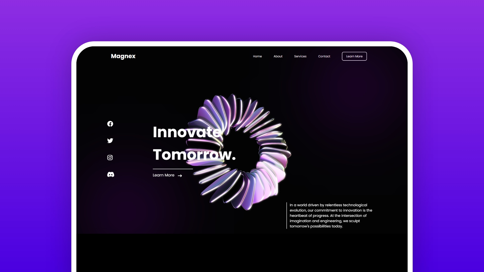 3D Animated Landing page by Ali Hyder on Dribbble