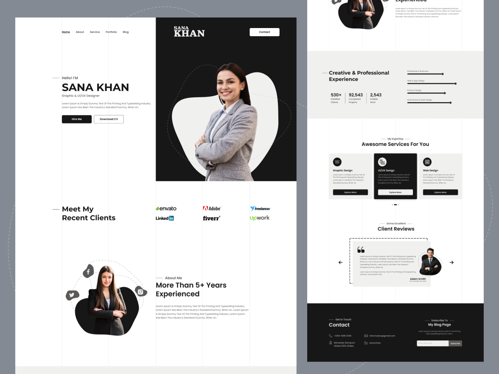 Personal Profile Website UI by Softvence UI/UX for Softvence Agency on ...