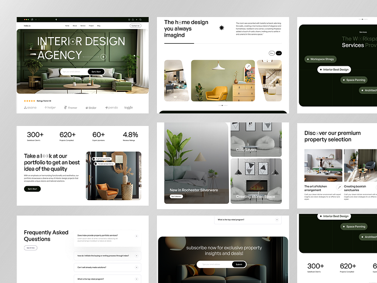 Interior Agency Website Design - Index by Munna Ahmed on Dribbble
