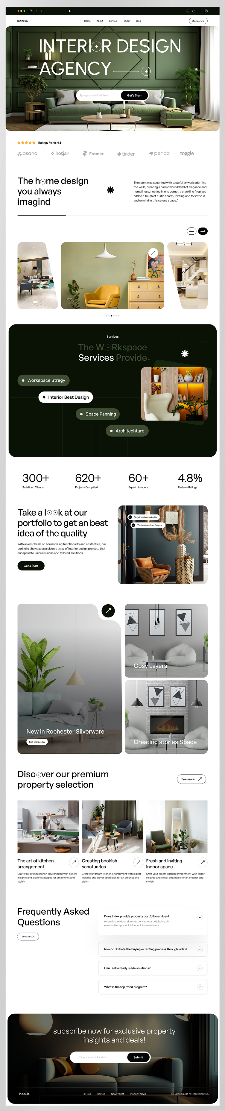 Interior Agency Website Design - Index by Munna Ahmed on Dribbble