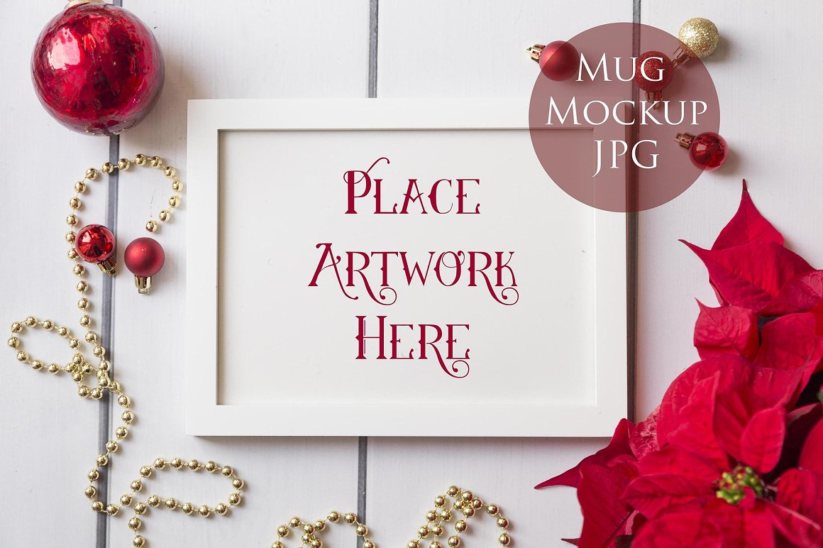 4 Frame mockups- red christmas by Product Mockups on Dribbble