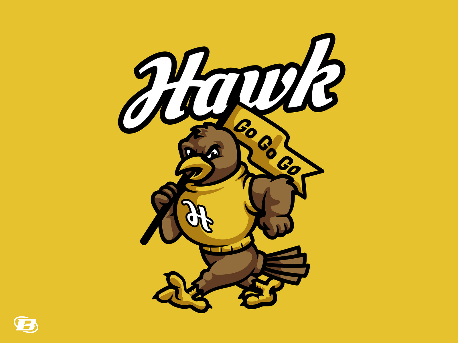 Hawk Mascot Logo by Benpen Project on Dribbble