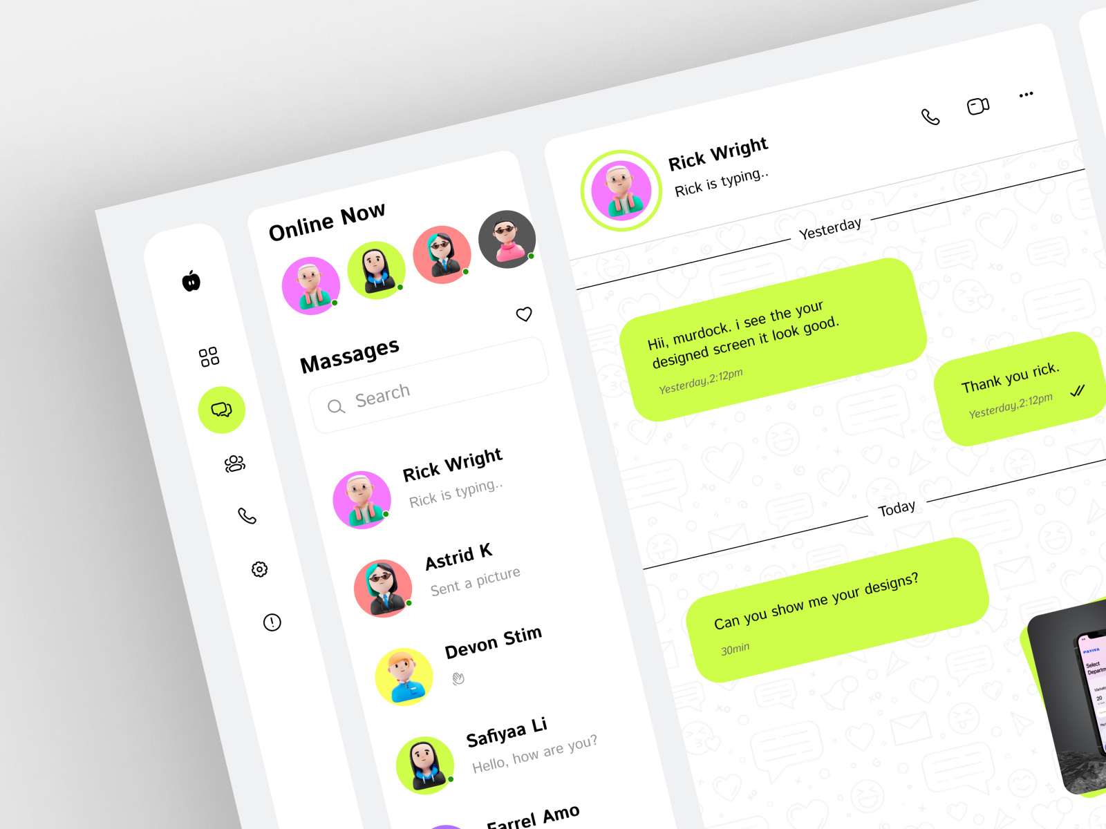 Chatting App UI/UX Design by Uistudioz on Dribbble