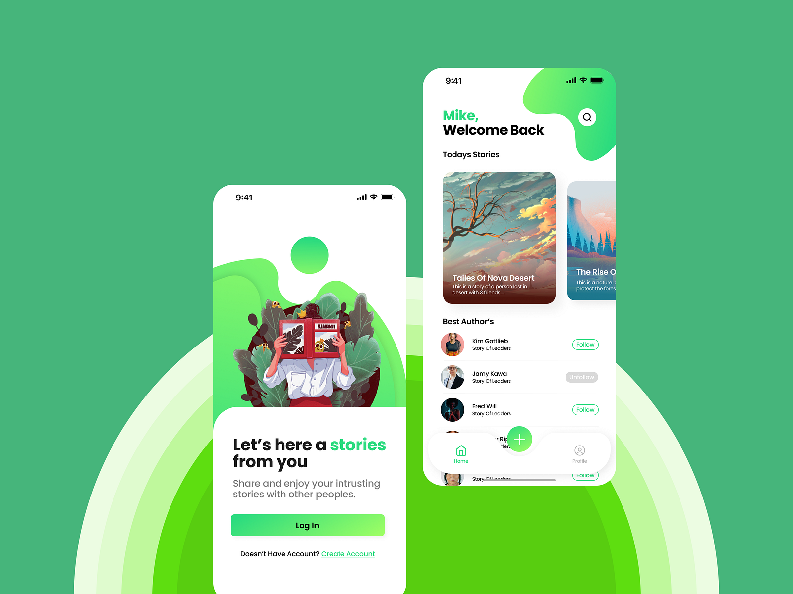 Story Telling App Design by Naqvid on Dribbble