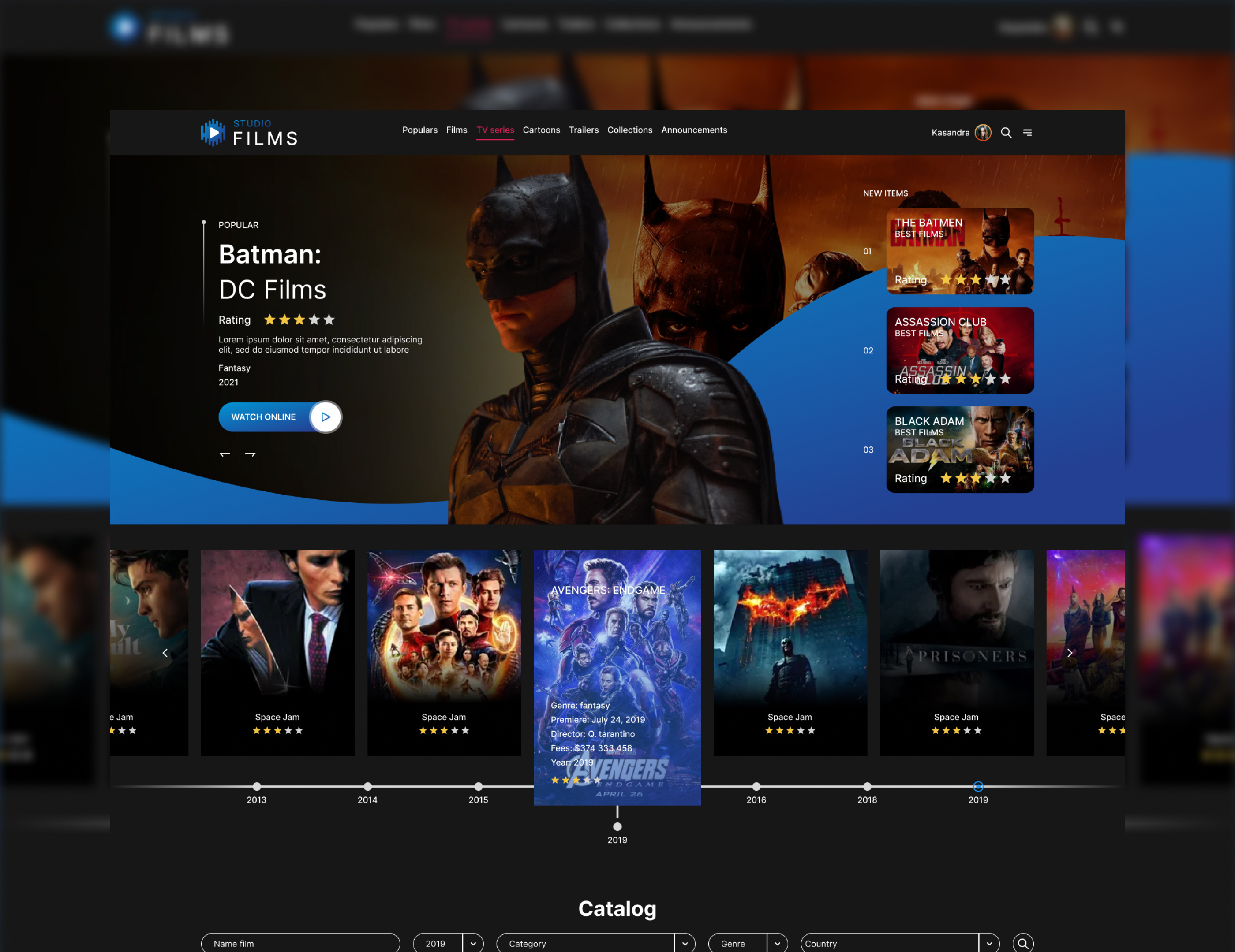 Studio Movie Website Design - UI/UX Web Design For Movie Website by ...