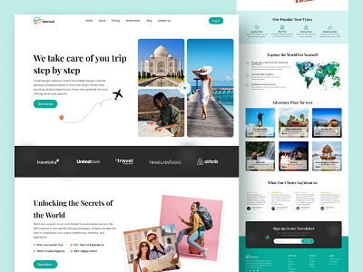 Travel Landing Page Design ️🌍 by Dreamvision Infotech on Dribbble