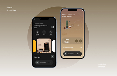 Coffee Grinder App Design Concept by Sarthak Sidharth Pany on Dribbble