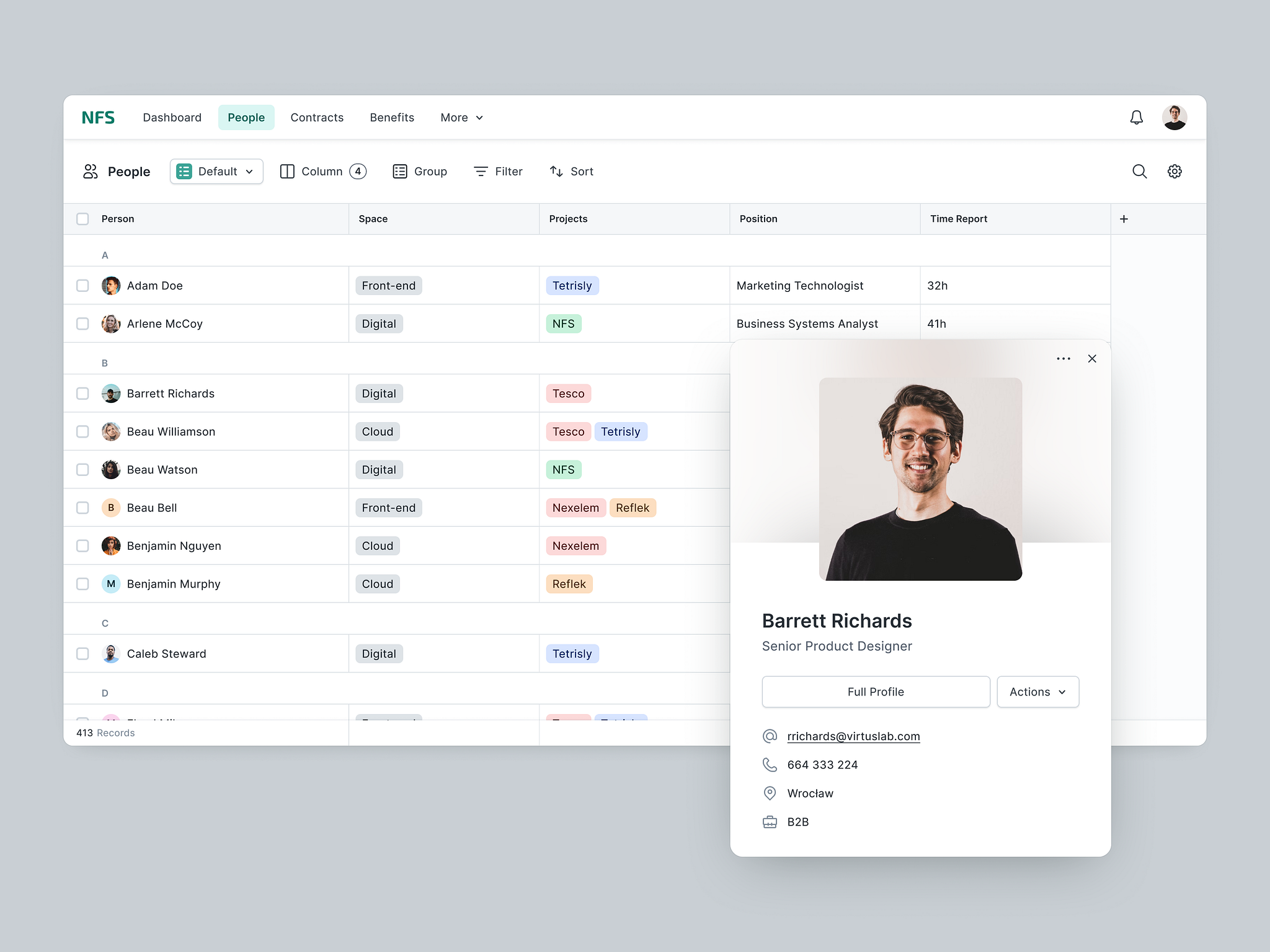 NFS - Profile Modal by Patryk Ilnicki for VirtusLab on Dribbble