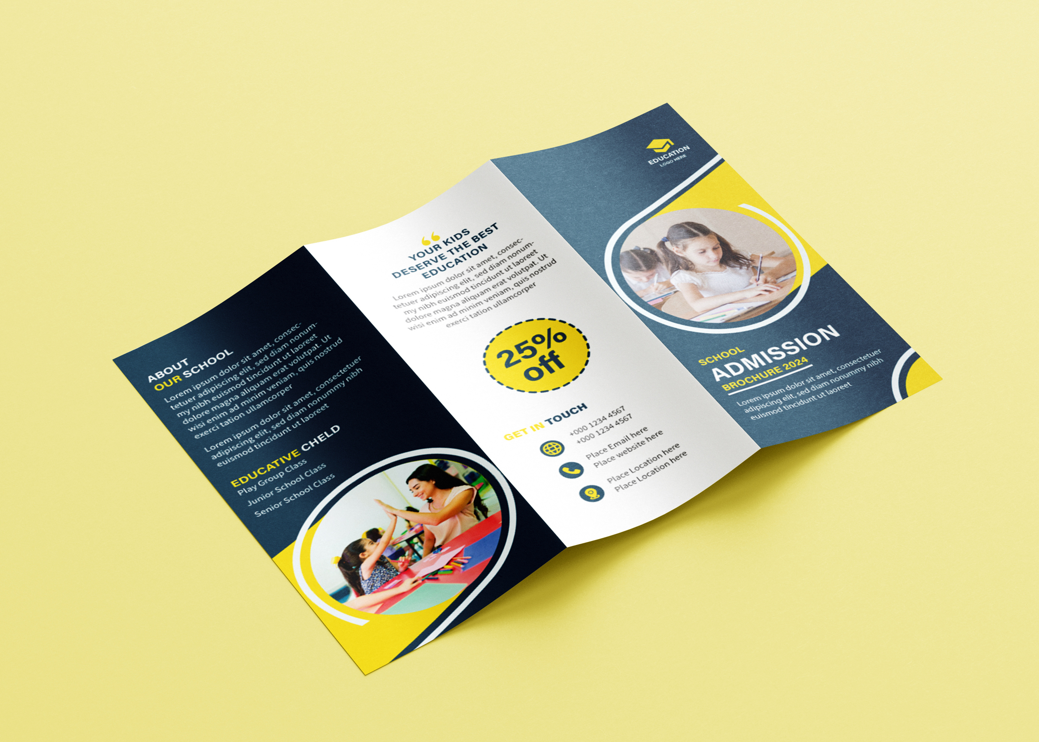 School Admission Tri-Fold Brochure Design by Jenuk Akter on Dribbble