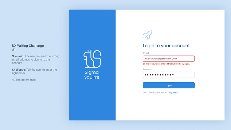 UX Writing Task 1: Login by Tejasvee Prasanna on Dribbble