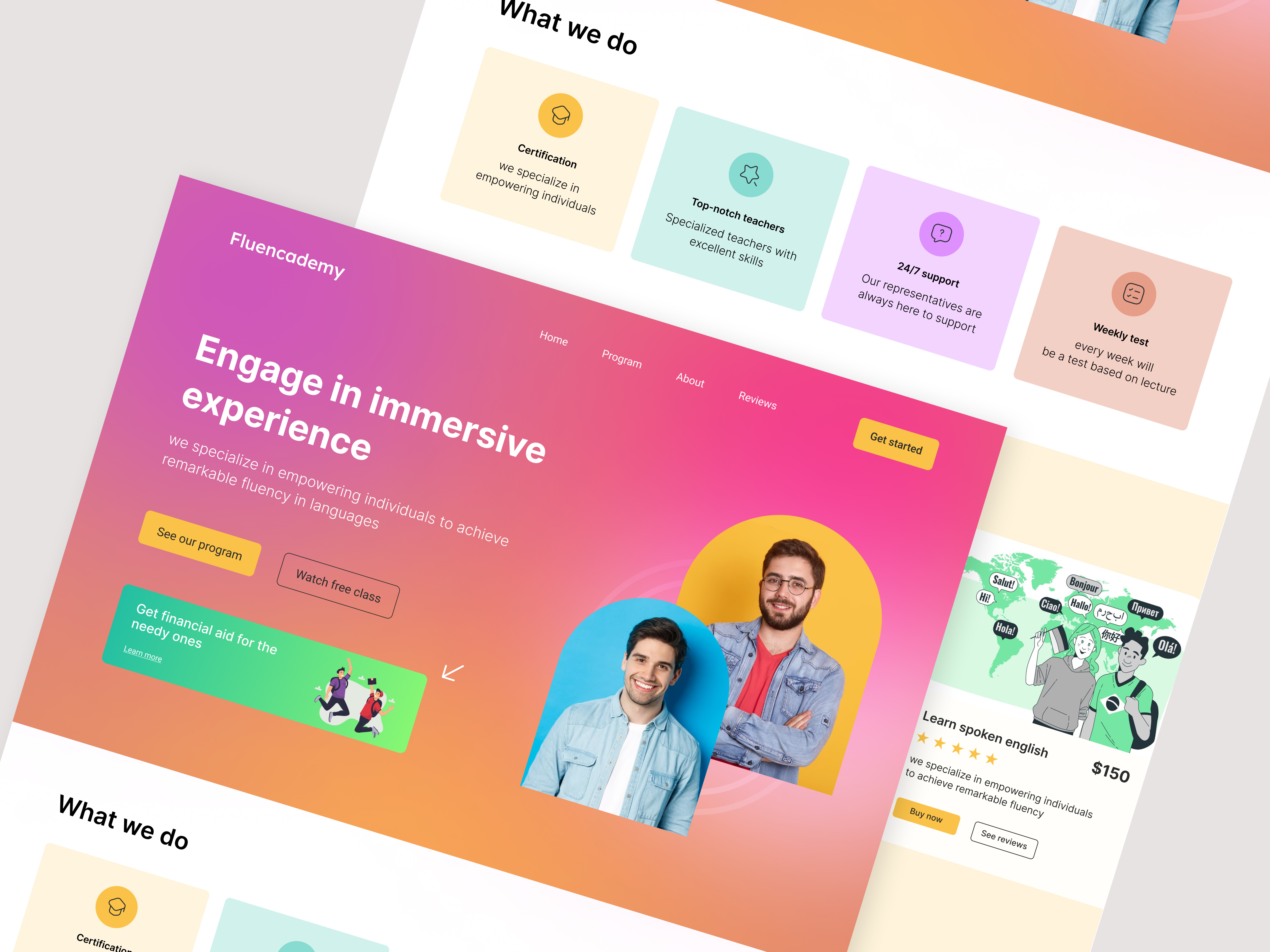 E-learning website ui design by Ramimur Rahman on Dribbble