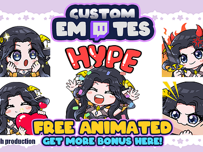 vtuber emotes by Emotes by Hmh_production on Dribbble
