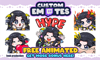 vtuber emotes by Emotes by Hmh_production on Dribbble