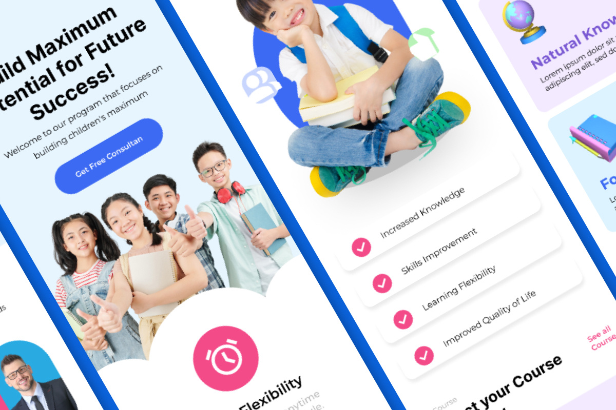 BrainyKids - Online Course Landing Page by Twin Studio Design on Dribbble