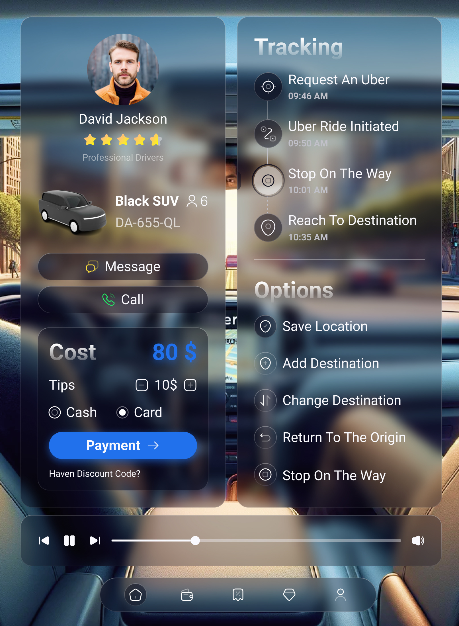 Uber Vision Pro UI – AR Transportation App by MohammadReza ...