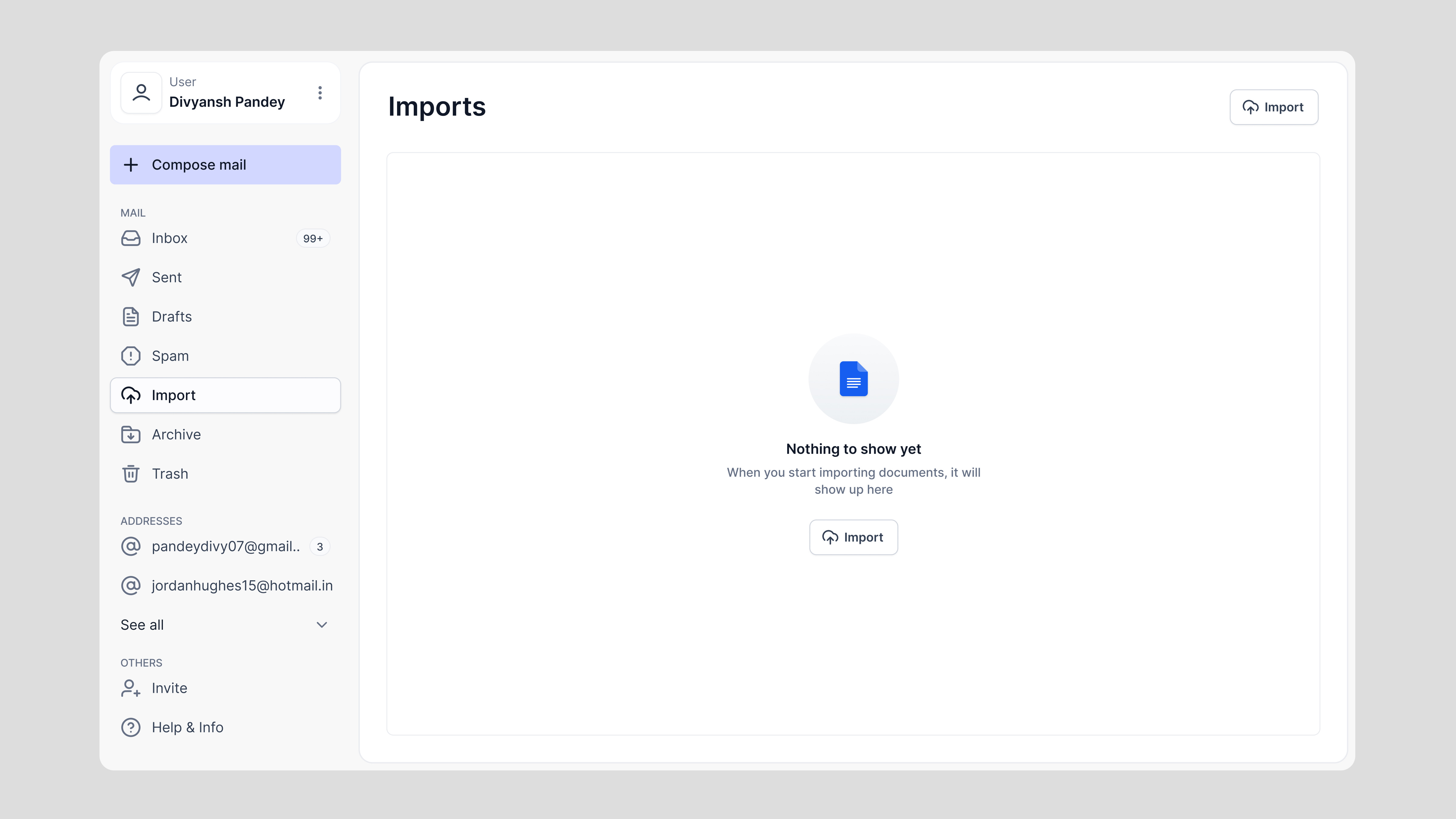 Empty State - Import Documents by Divyansh Pandey on Dribbble