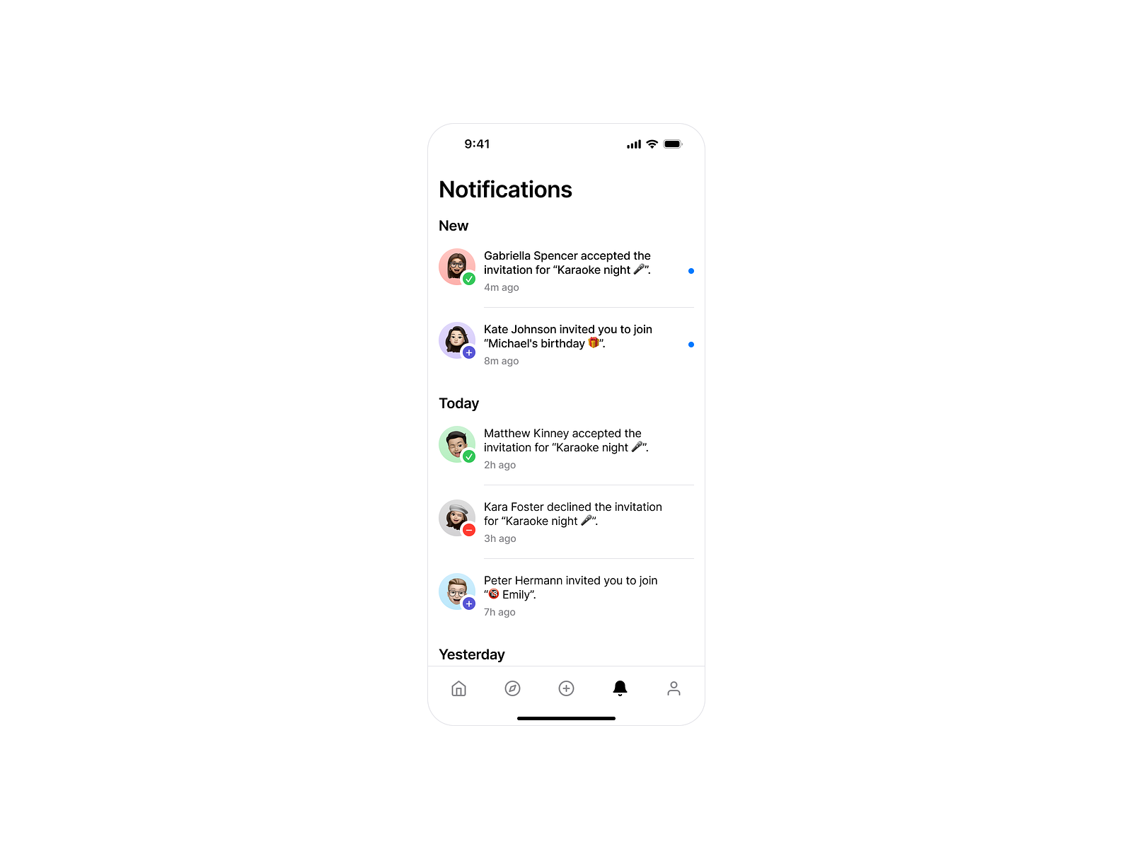 Notifications screen by Pierluigi Fittipaldi on Dribbble