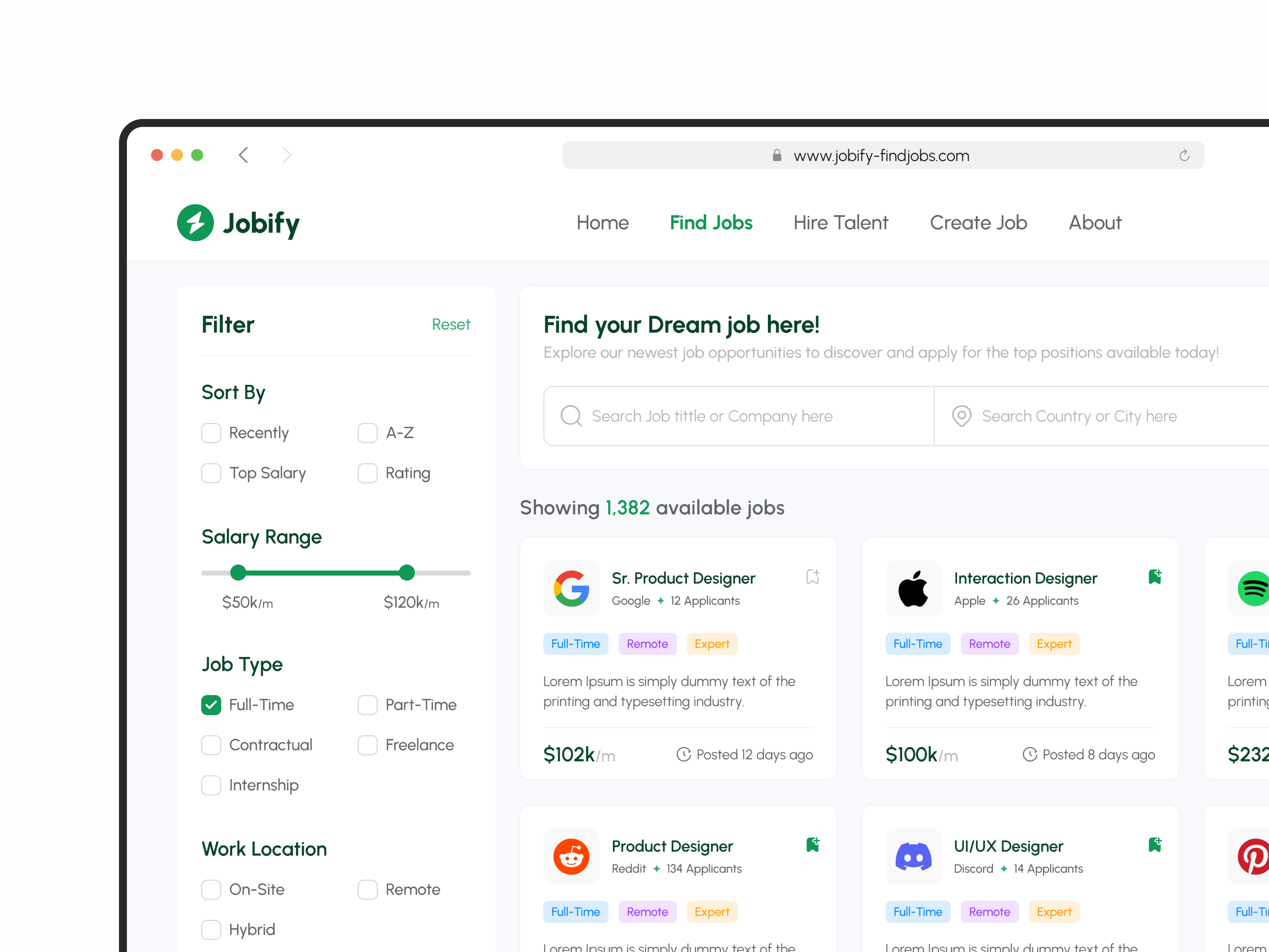 Job Finder Dashboard UI/UX Design by Gausul Haque Nasif on Dribbble