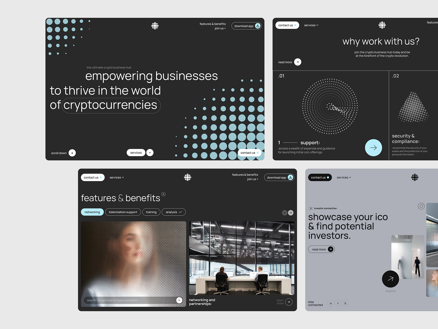 CryptoHub Landing page by IG on Dribbble