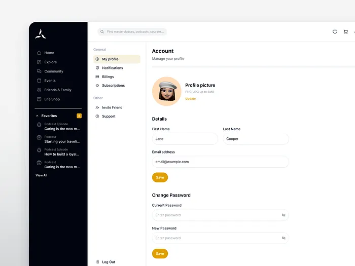 Browse thousands of Change Password UI images for design inspiration ...