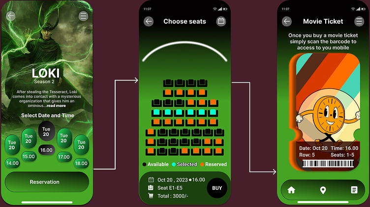 Movie Ticket Booking Design by Jayashree Maharana on Dribbble