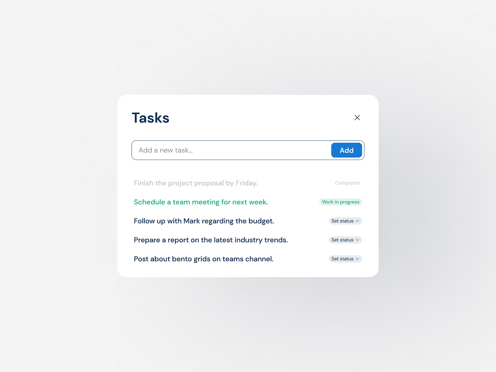Add Task and Task History Widget by Mayank Chittora on Dribbble