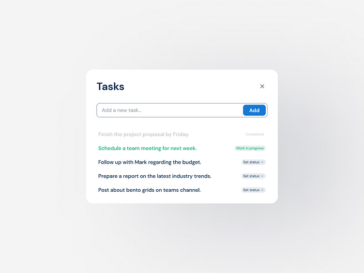 Add Task and Task History Widget by Mayank Chittora on Dribbble
