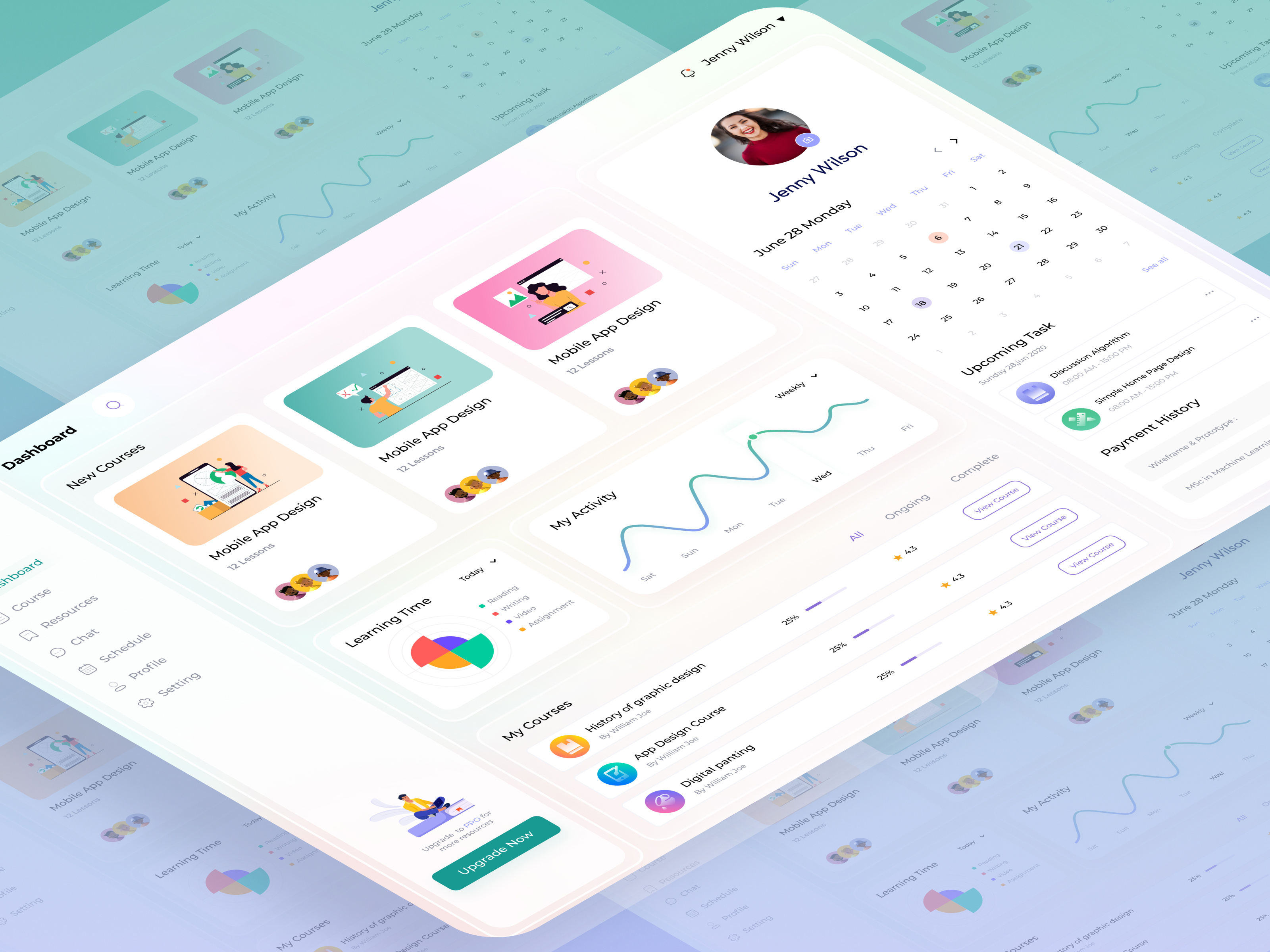eLearning Dashboard by Sinthia Sharif Lima on Dribbble