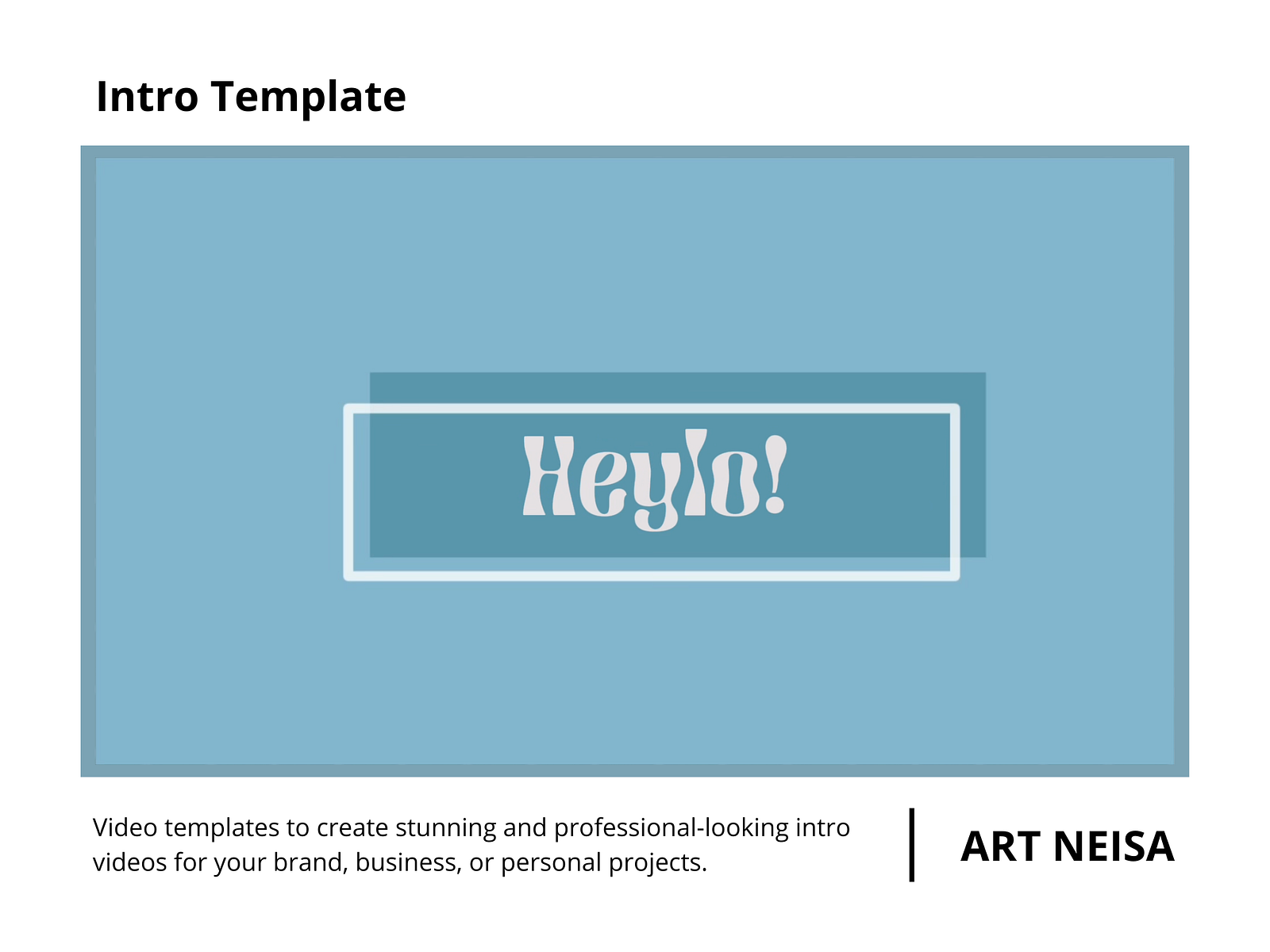 Minimalist 2D Intro Template by Art Neisa on Dribbble