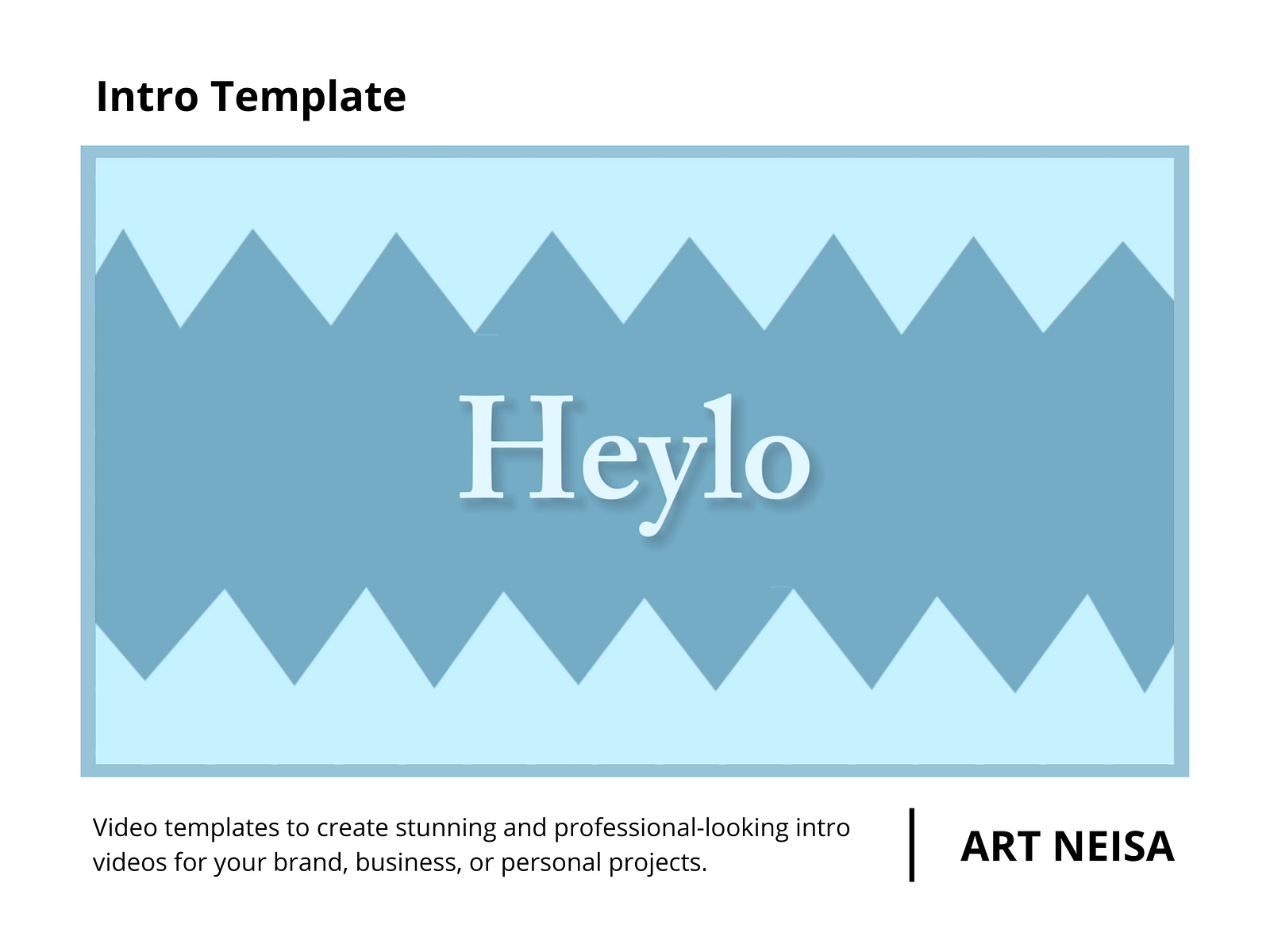 Minimalist 2D Intro Template by Art Neisa on Dribbble