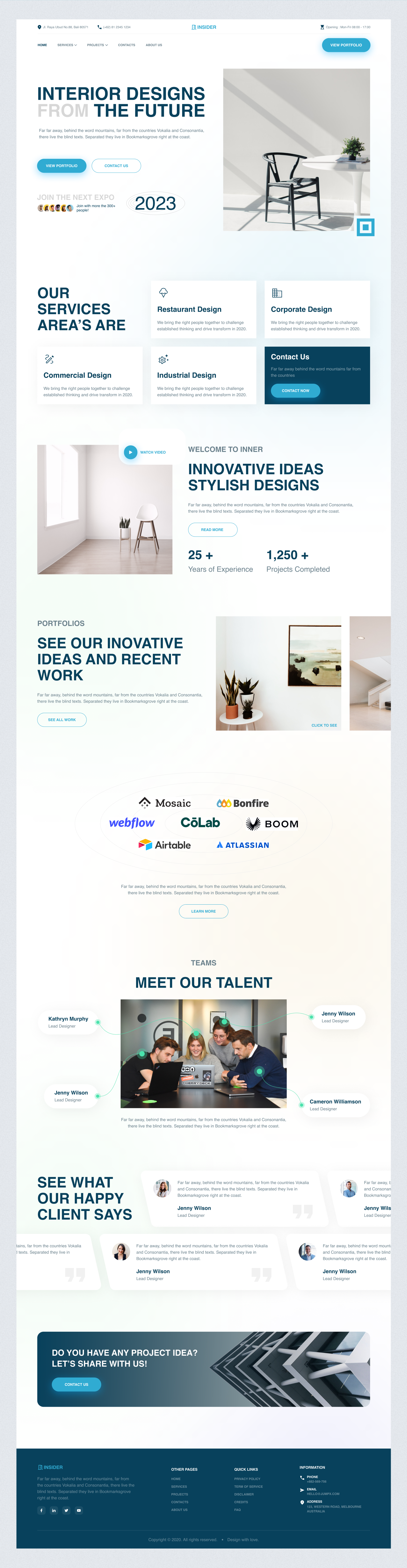 Insider - Interior Design House Website Design by Nazmul Haque Shanto ...