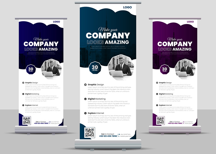 "Modern Elegance Unleashed: Roll-Up Banner Design" by Fokhrujjaman ...