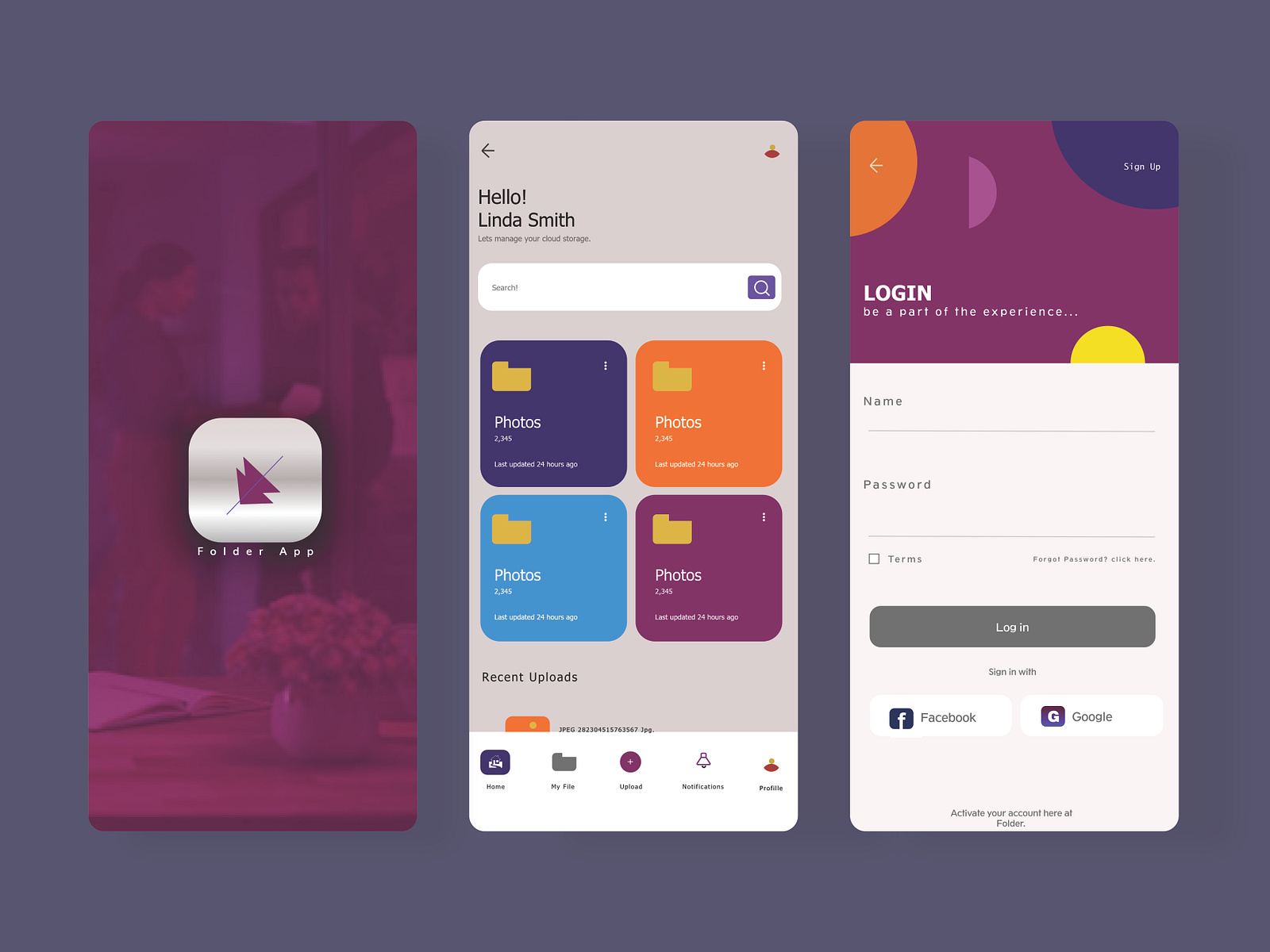 Folder security | mobile app by Iamyemi_joshua on Dribbble