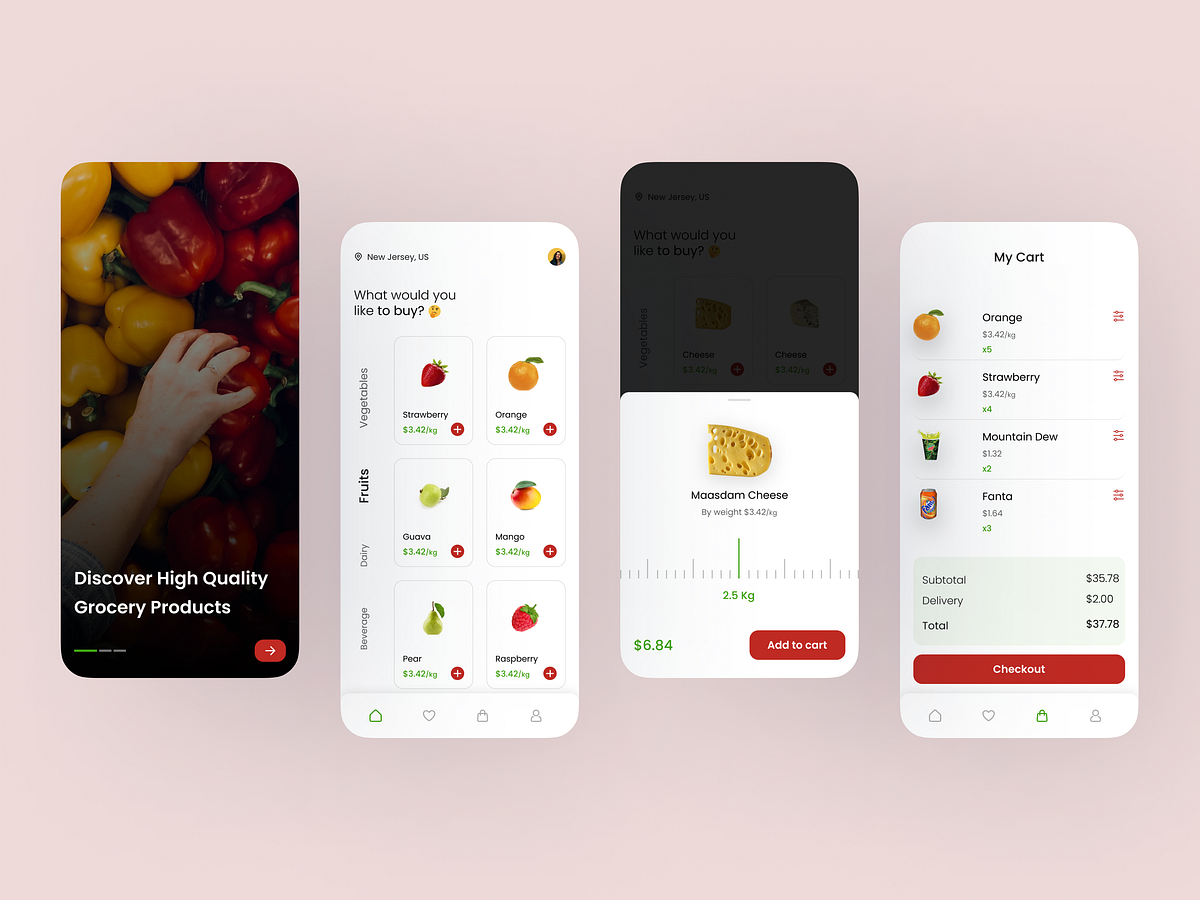 Grocery App designs, themes, templates and downloadable graphic ...