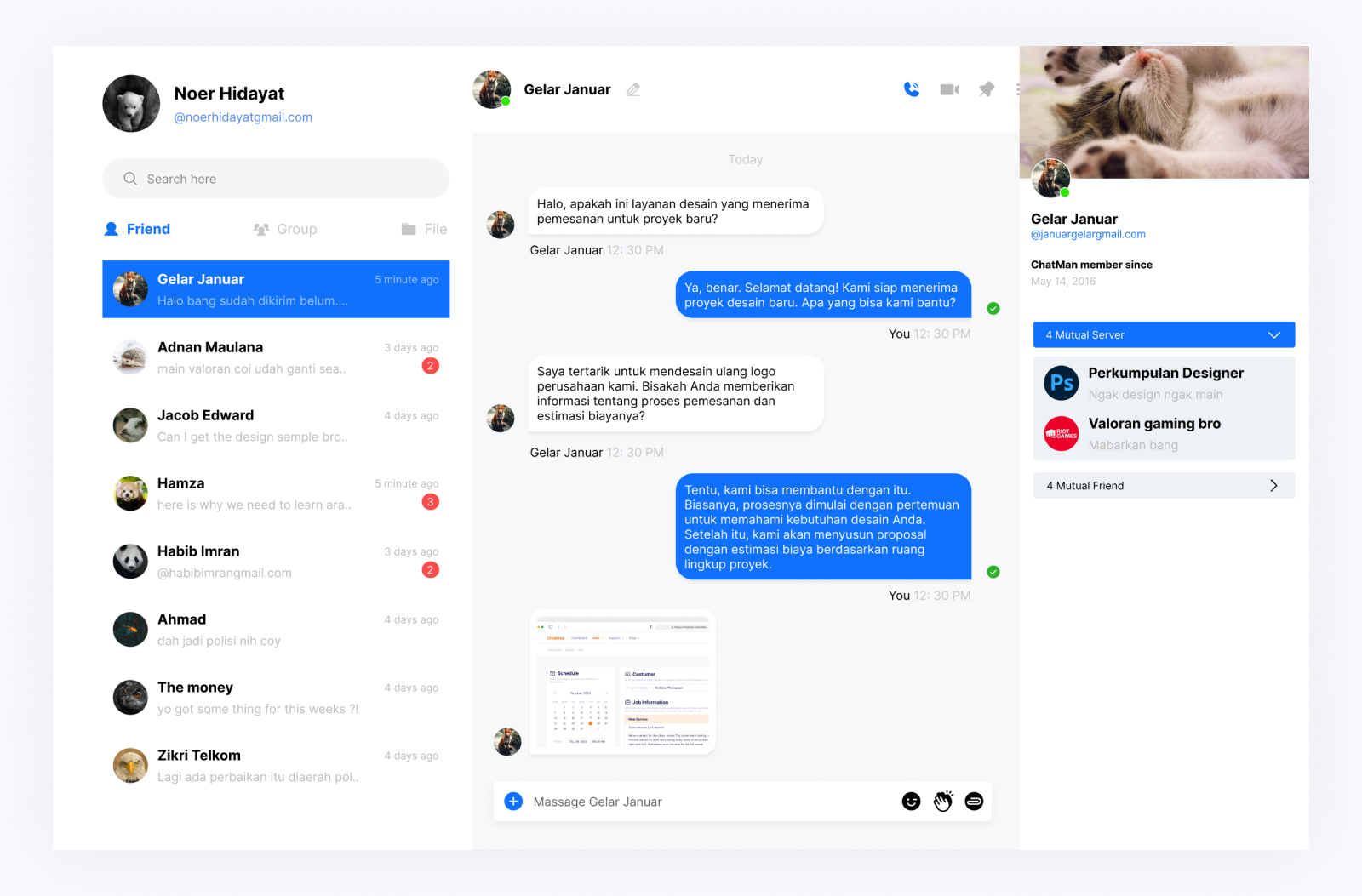 Chat Box UI by Noer hidayat on Dribbble Chat Box UI by Noer hidayat on Dribbble