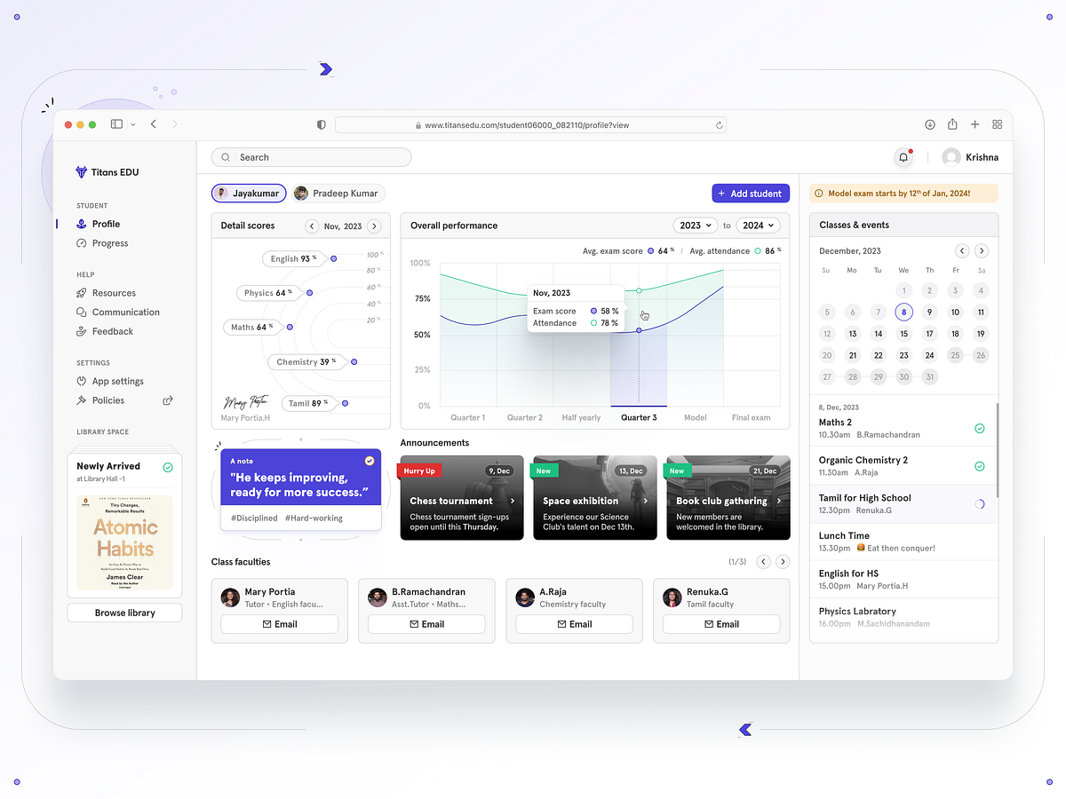 Student Dashboard designs, themes, templates and downloadable graphic ...