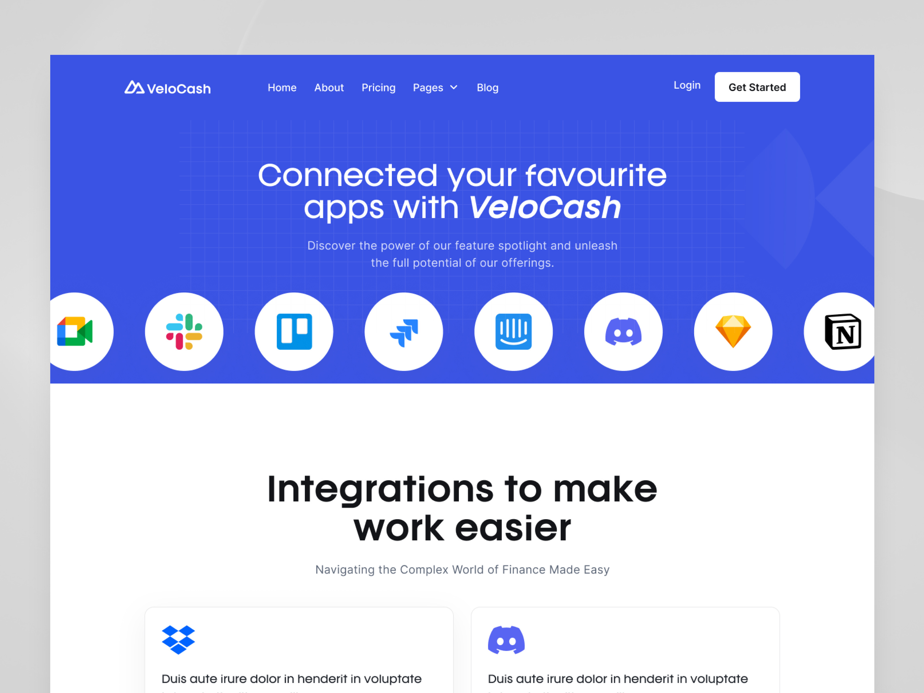 Integration Page - Webflow Template by Eliteflow on Dribbble