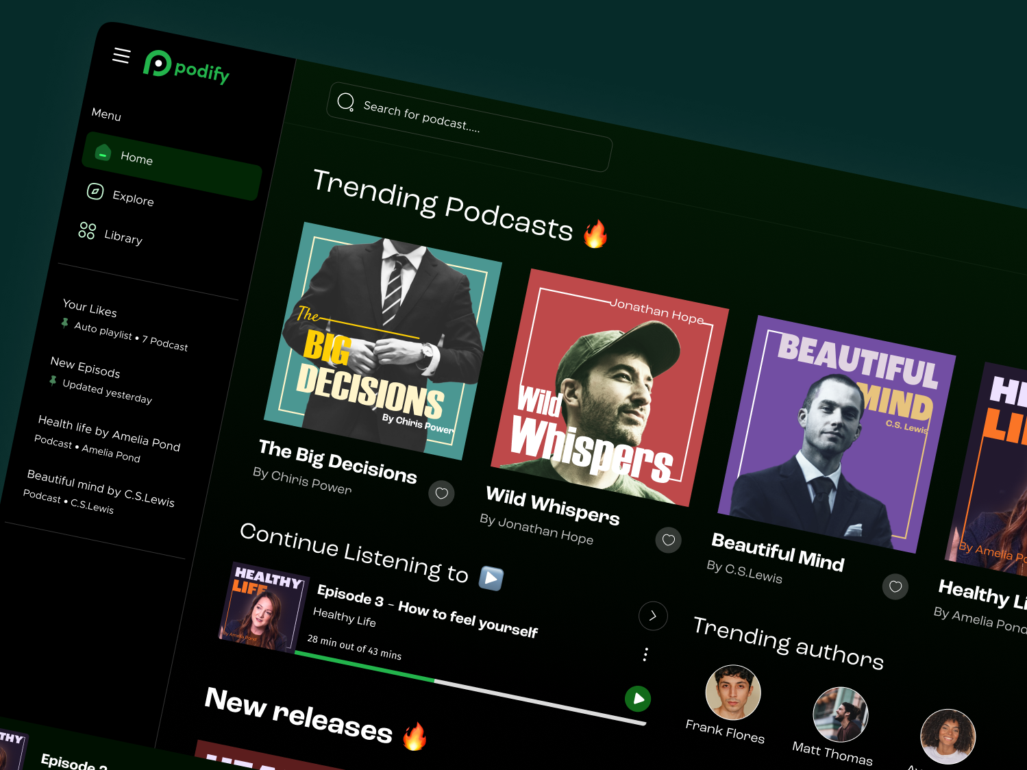 Podify - Podcast Web Application by DesiznLab Studio on Dribbble