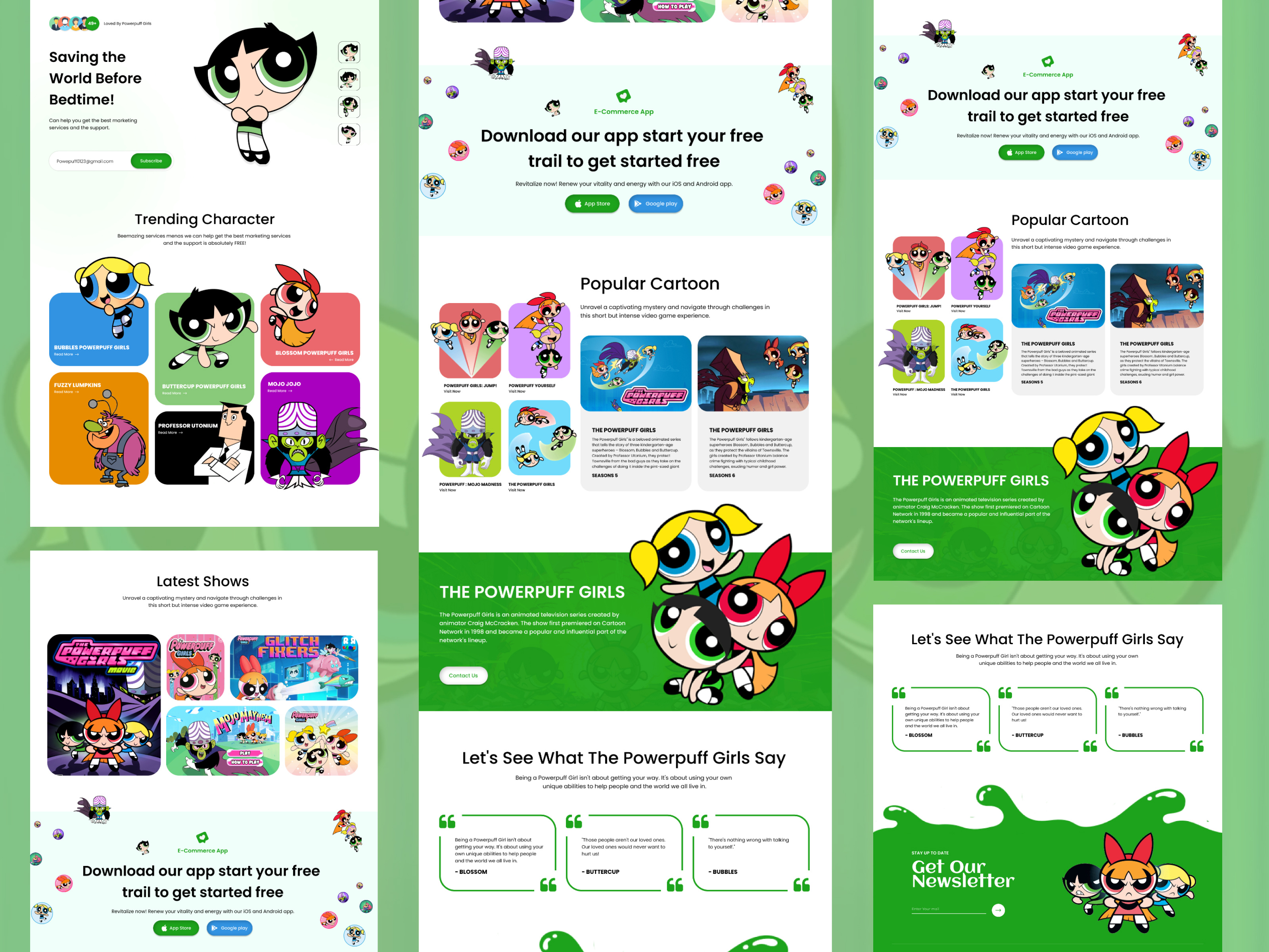The powerpuff Girls : Website Design by Shingala Infotech on Dribbble