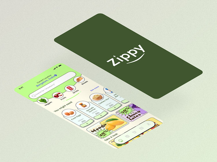 Zippy, Grocery Delivery app by Abdul Rahim on Dribbble