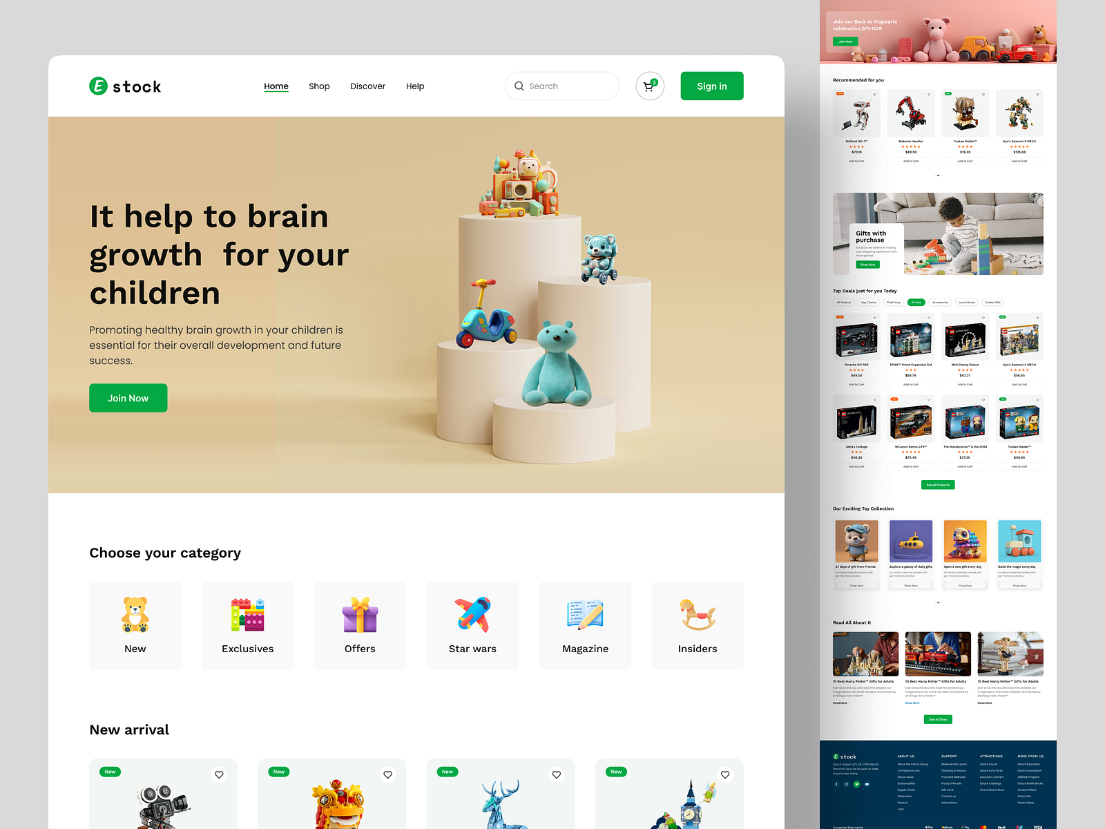Kid's Toy Store Website 2 by Artiflow UI/UX Agency on Dribbble