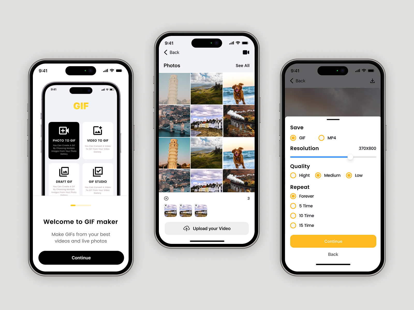 GIF Maker App UI UX Design by Rizwan Ali on Dribbble