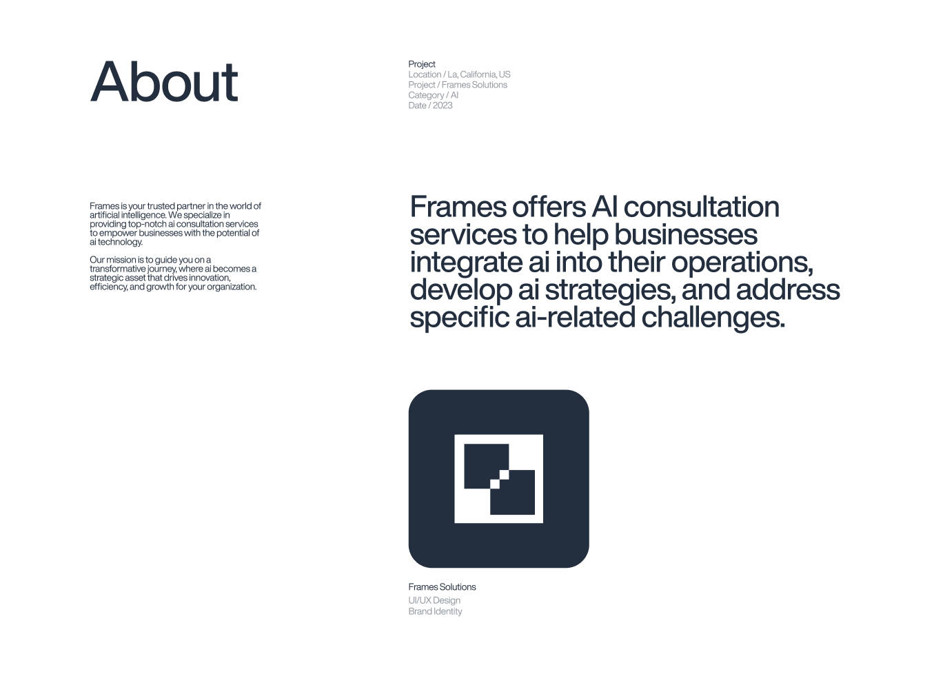 LOGO/BRANDING DESIGN FOR FRAMES SOLUTIONS AI by Rinor Rama on Dribbble