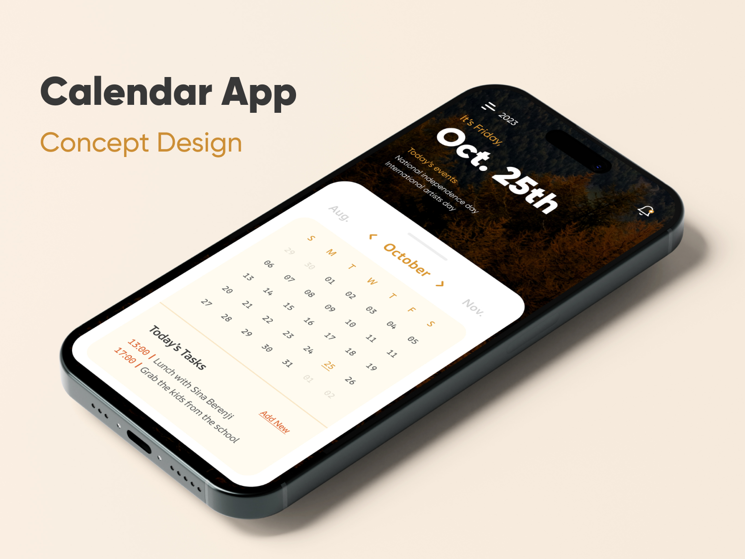 Calendar App | Concept Design by Sina Berenji on Dribbble